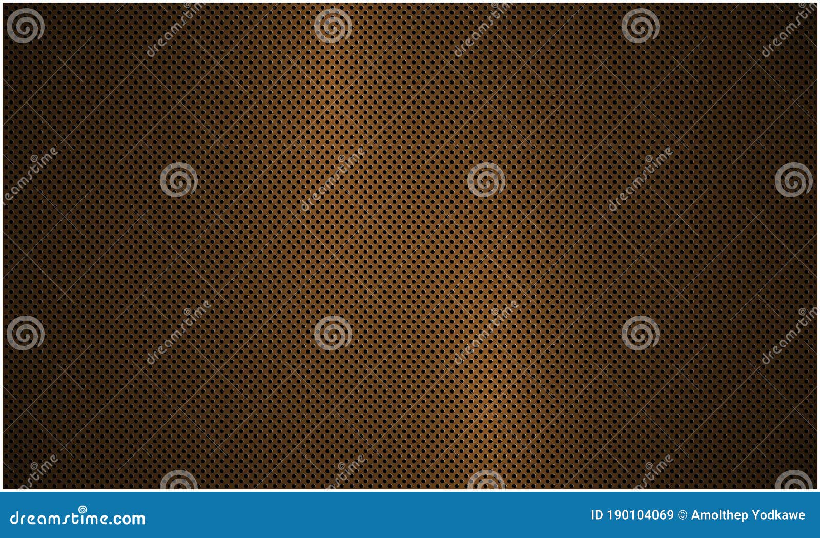 Copper Metal Background with Perforation. Illustration. Raster Version ...