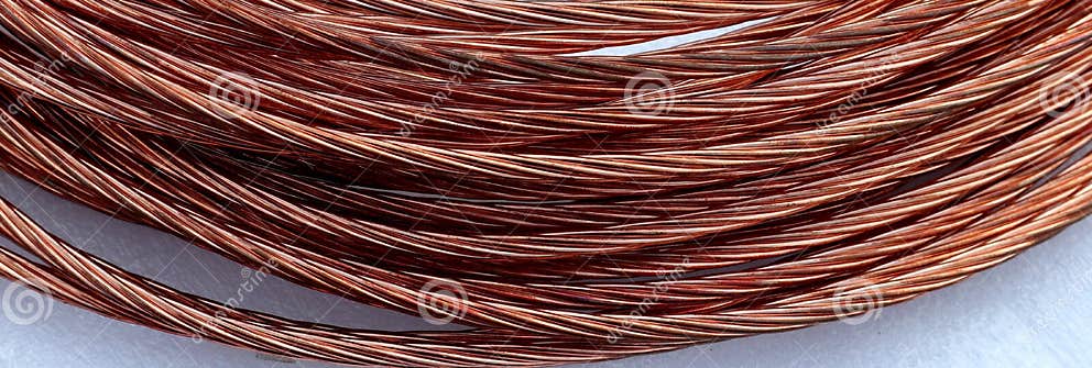 Copper Metal Background Texture. Copper Wire Stock Photo - Image of ...