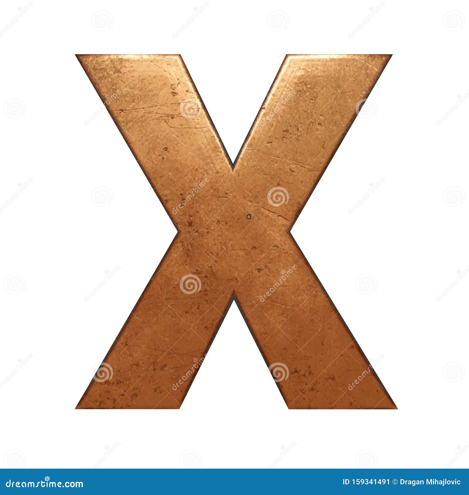 Copper metal letter stock illustration. Illustration of decoration ...
