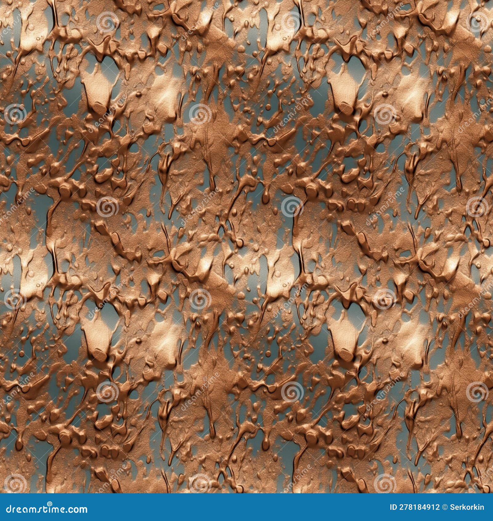 Copper Metal Surface Seamless Pattern. Copper Texture Background ...
