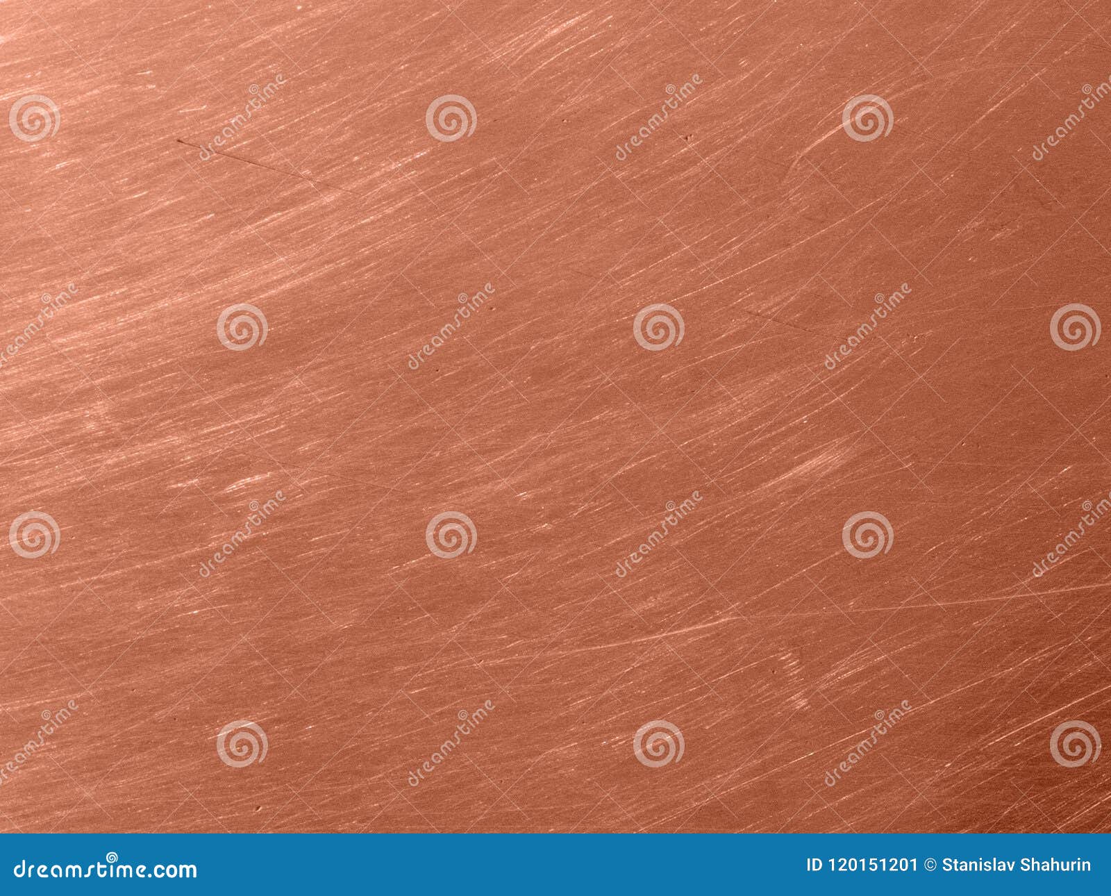 Copper Metal Texture with Circular Scratches. Stock Image - Image of ...