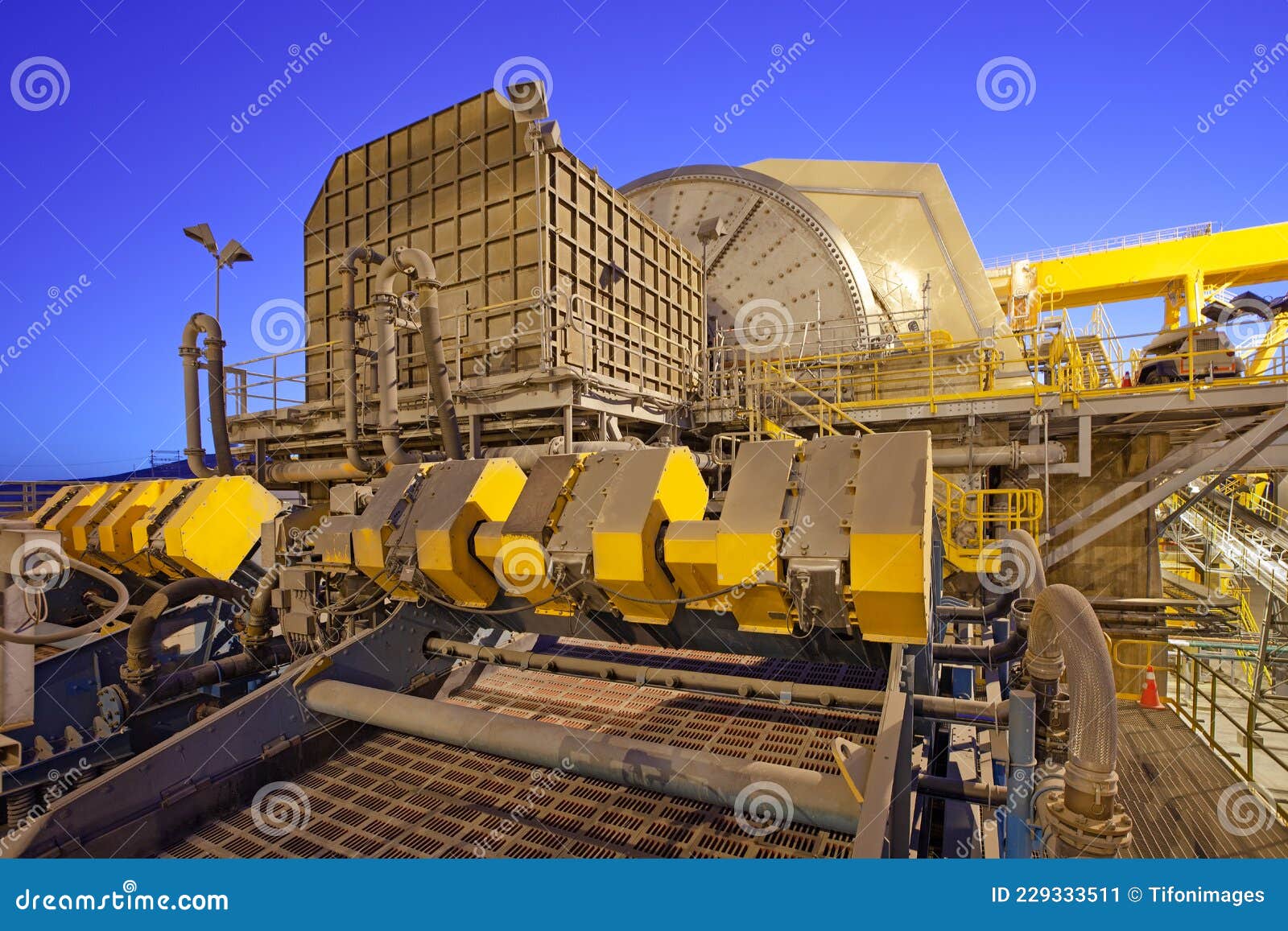 Copper mine ball mill stock image. Image of cylinder - 229333511