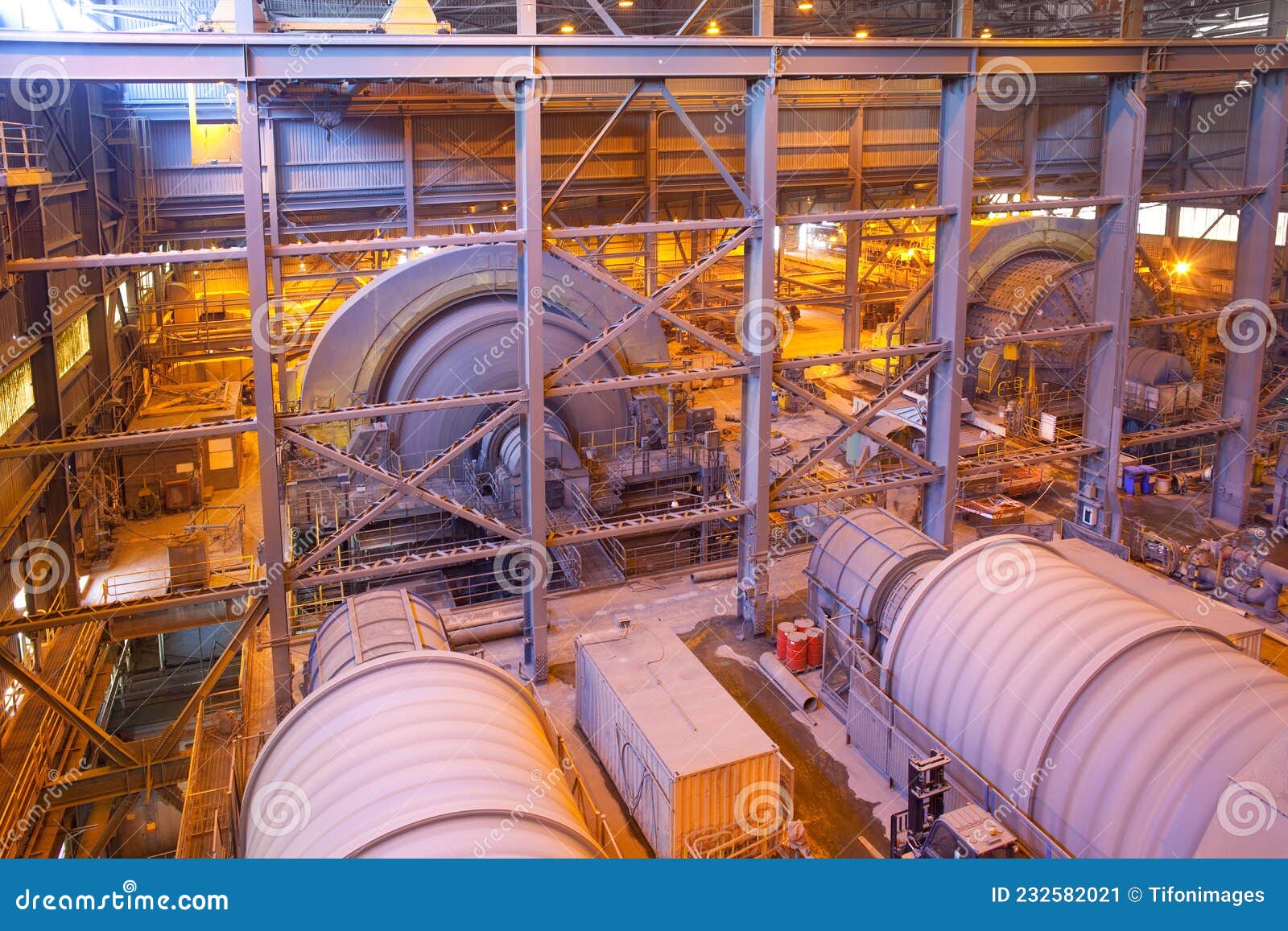 Copper mine ball mills stock image. Image of mill, illuminated - 232582021
