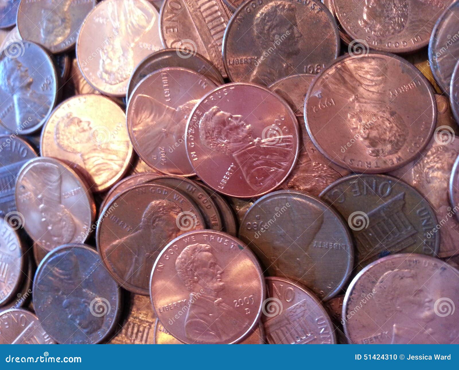 Copper money stock photo. Image of collecting, denver - 51424310