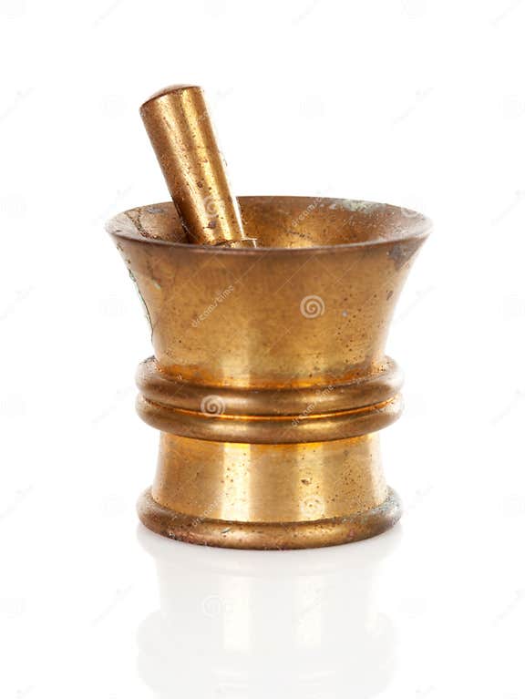Copper mortar stock image. Image of pulverize, medicine - 25325813
