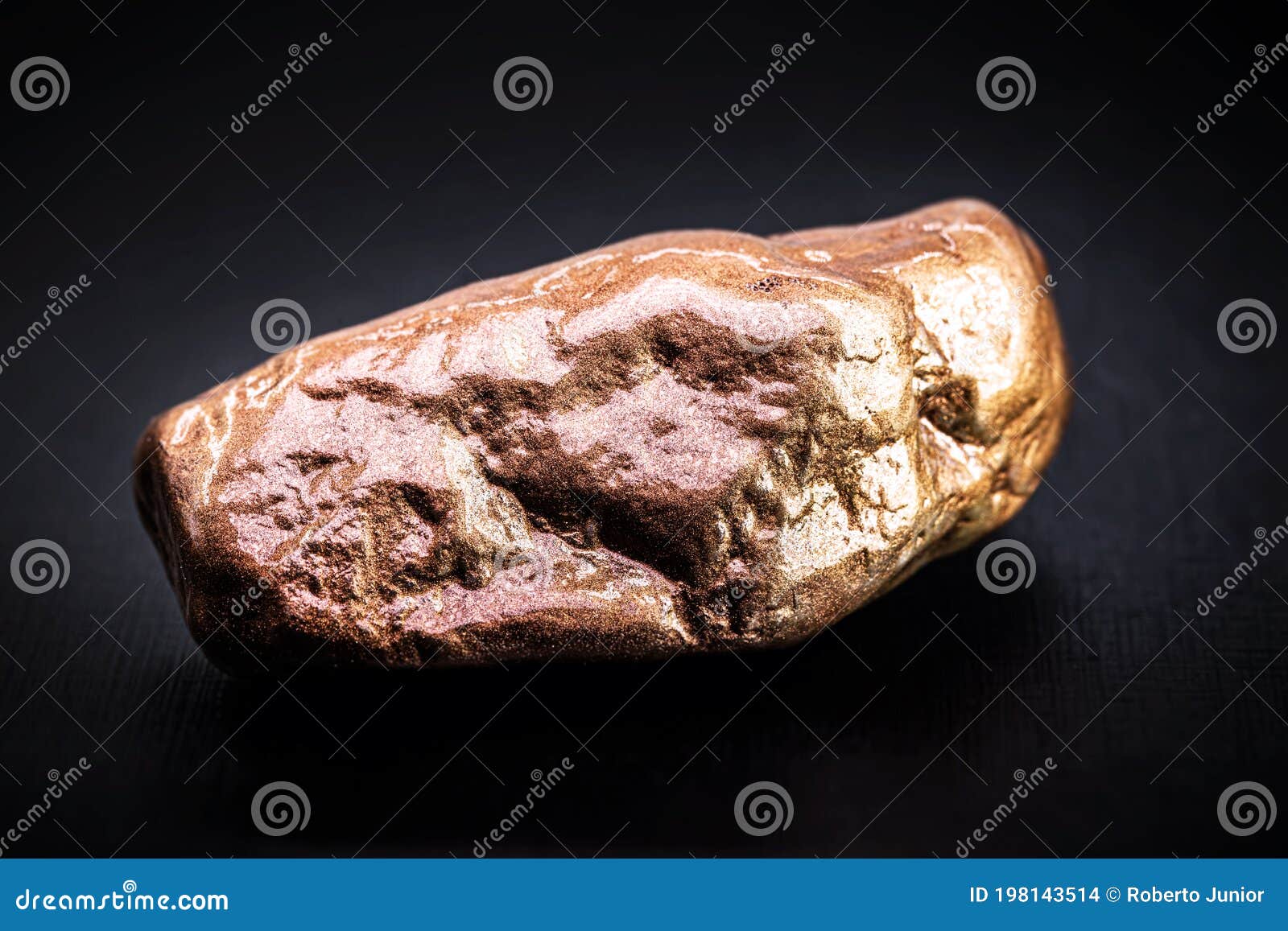 Copper Nugget, a Chemical Element with the Symbol Cu from Latin Cuprum ...