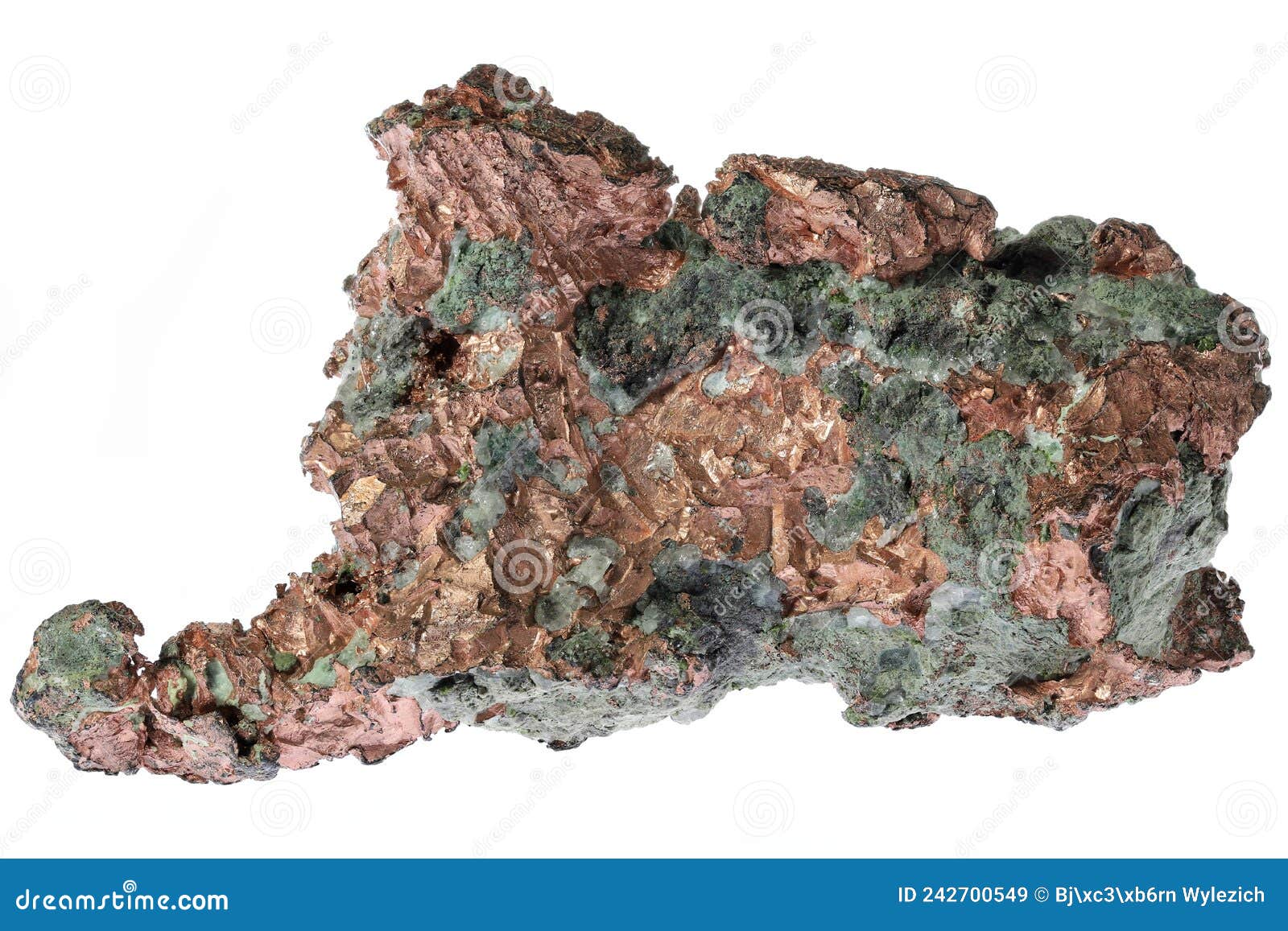 Copper nugget stock image. Image of chemistry, table - 242700549