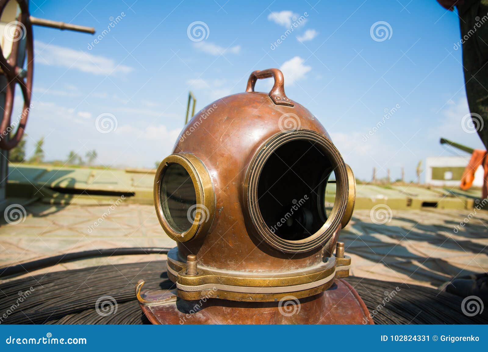Old Vintage Deep Sea Diving Suit Stock Image - Image of retro ...