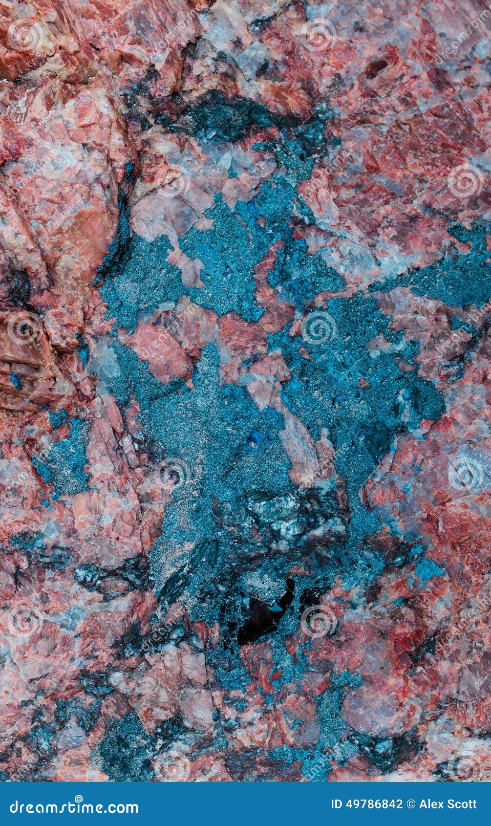 Copper ore in granite stock photo. Image of geography - 49786842