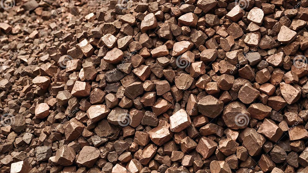 Copper Ore Heap Industrial Mining Concept in Earthy Tones Stock ...