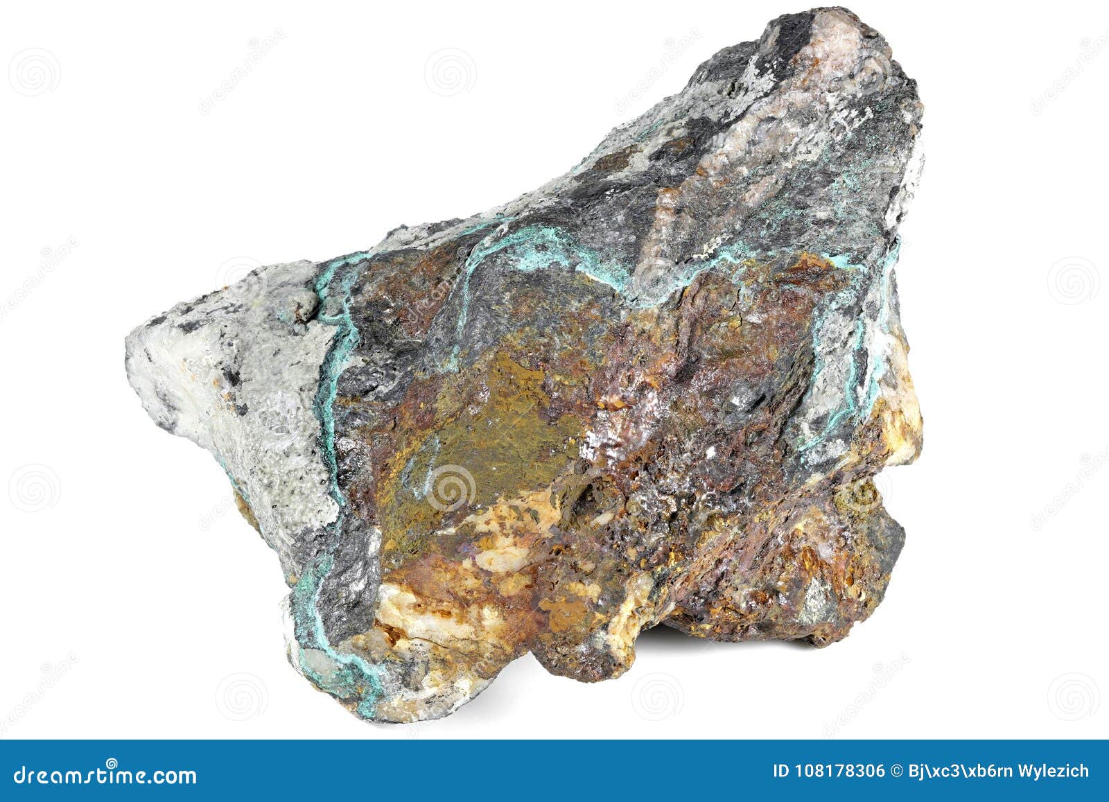 Copper ore stock photo. Image of natural, metal, boulder - 108178306