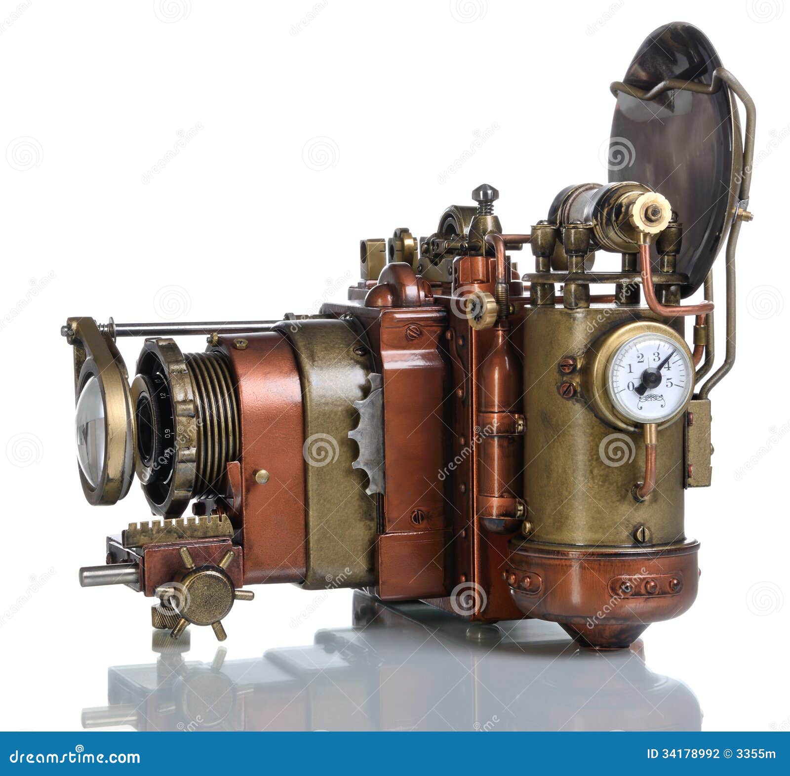 Copper Photo camera. stock photo. Image of futuristic - 34178992
