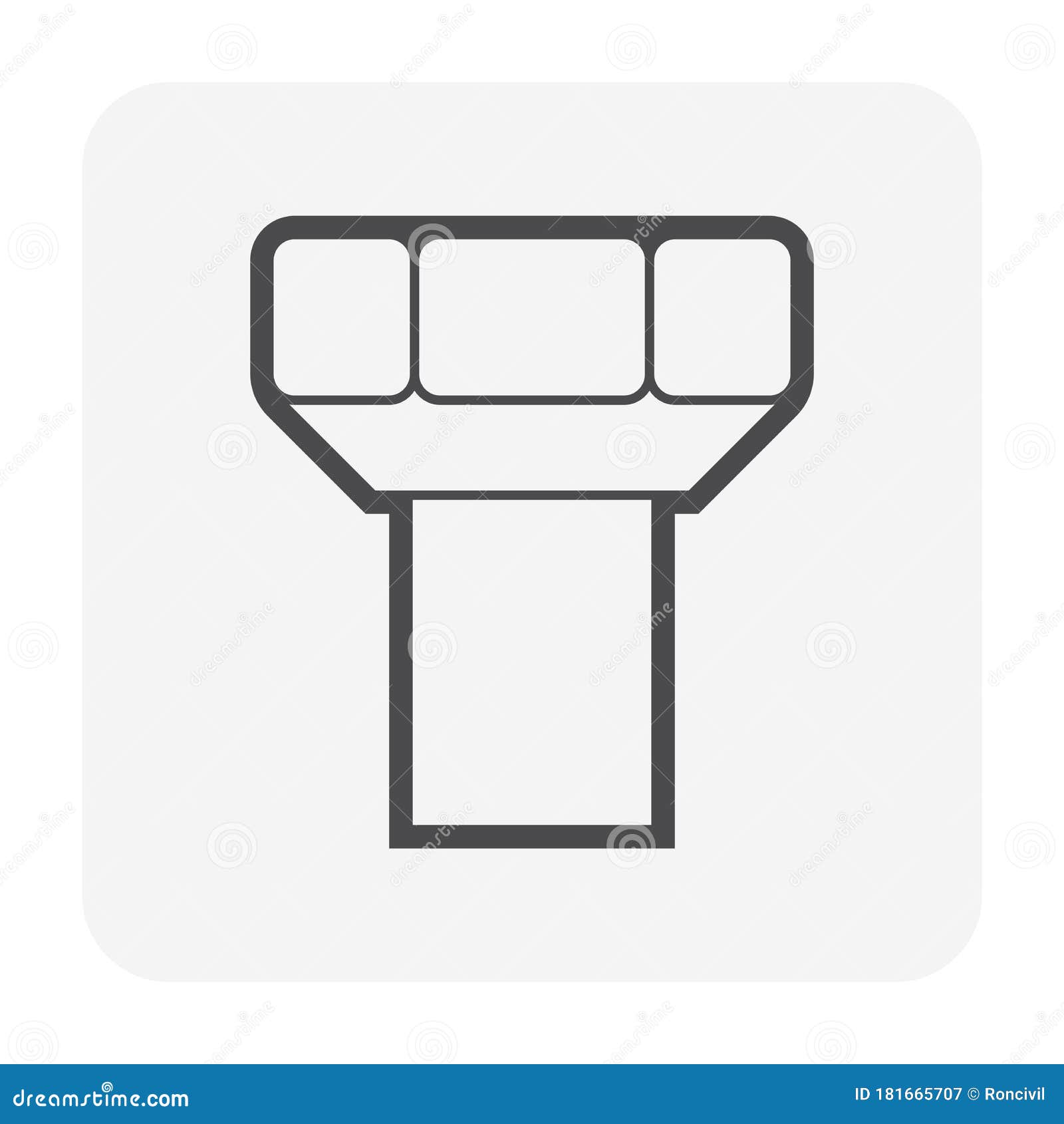 Copper pipe icon stock vector. Illustration of joint - 181665707