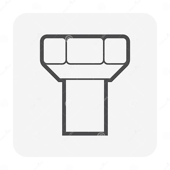 Copper pipe icon stock vector. Illustration of joint - 181665707