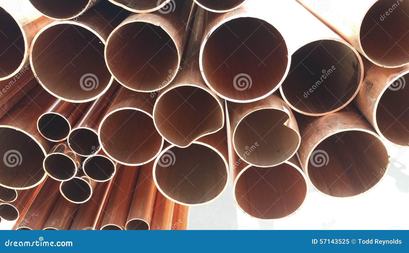 Copper pipe stock image. Image of round, copper, pipe - 57143525