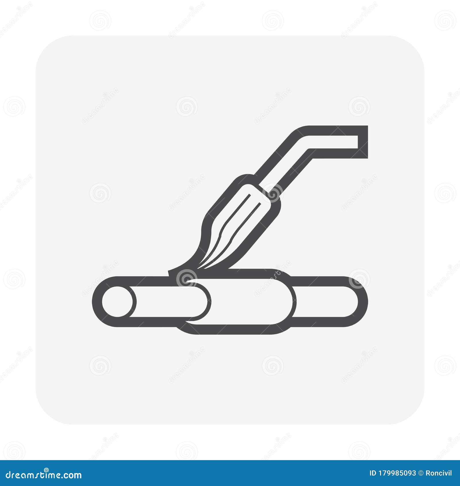 Copper pipe welding stock vector. Illustration of construction - 179985093