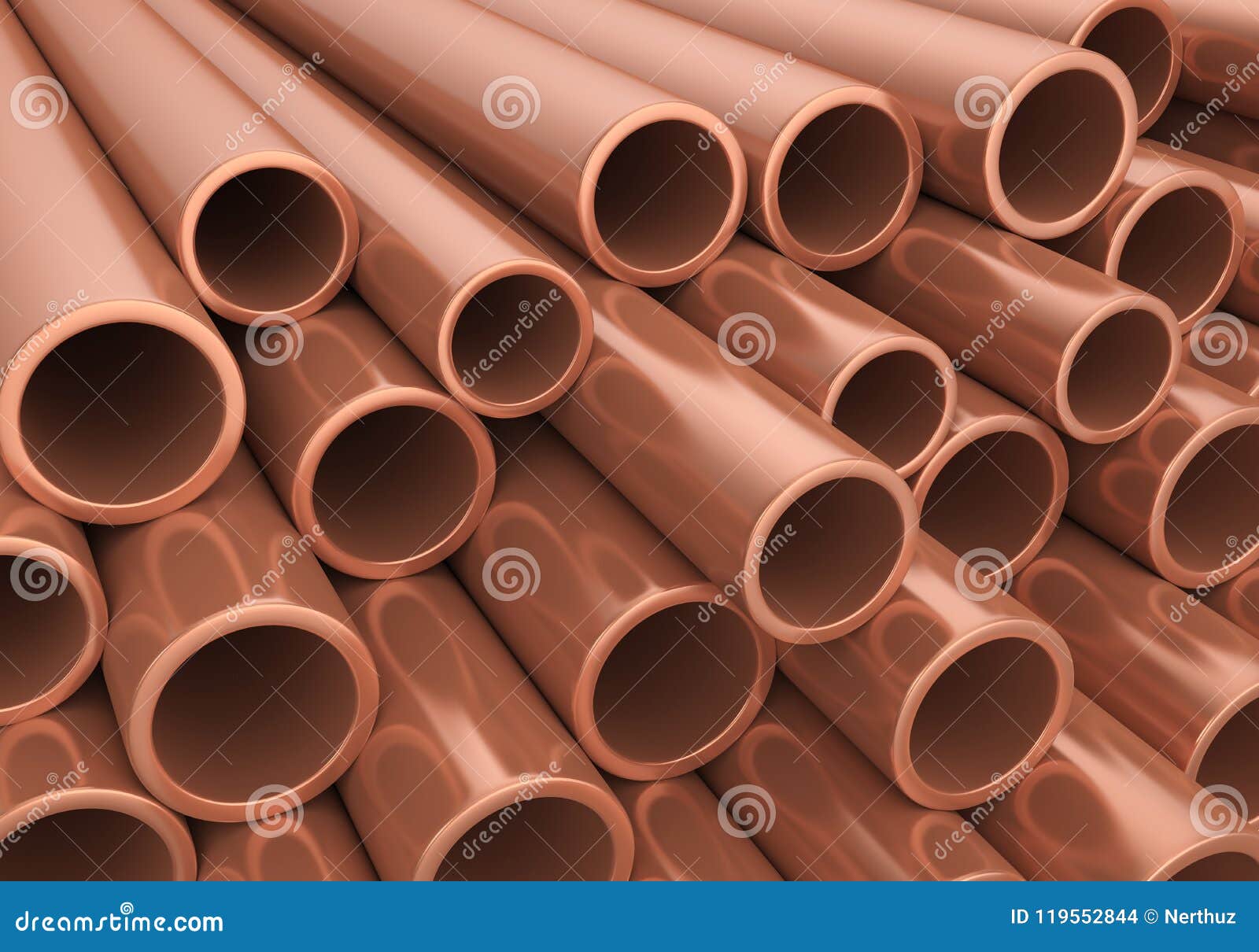 Copper Pipes Illustration stock illustration. Illustration of piping ...