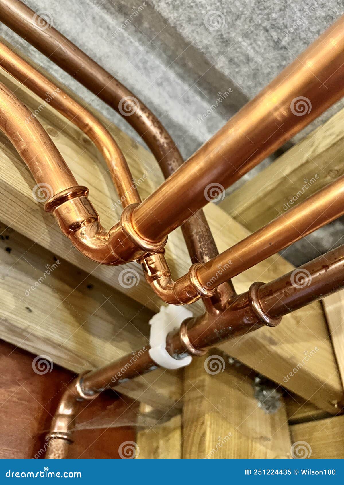 Copper Pipes stock image. Image of pipes, copper, clipped - 251224435