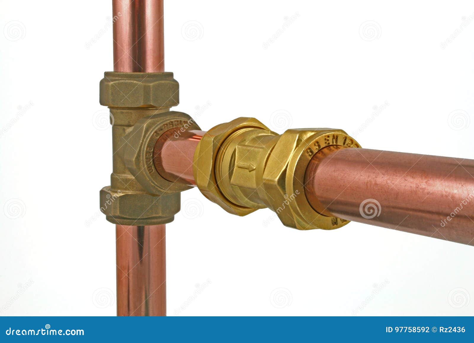 Non Return Valve Compression Fitting Royalty-Free Stock Image ...