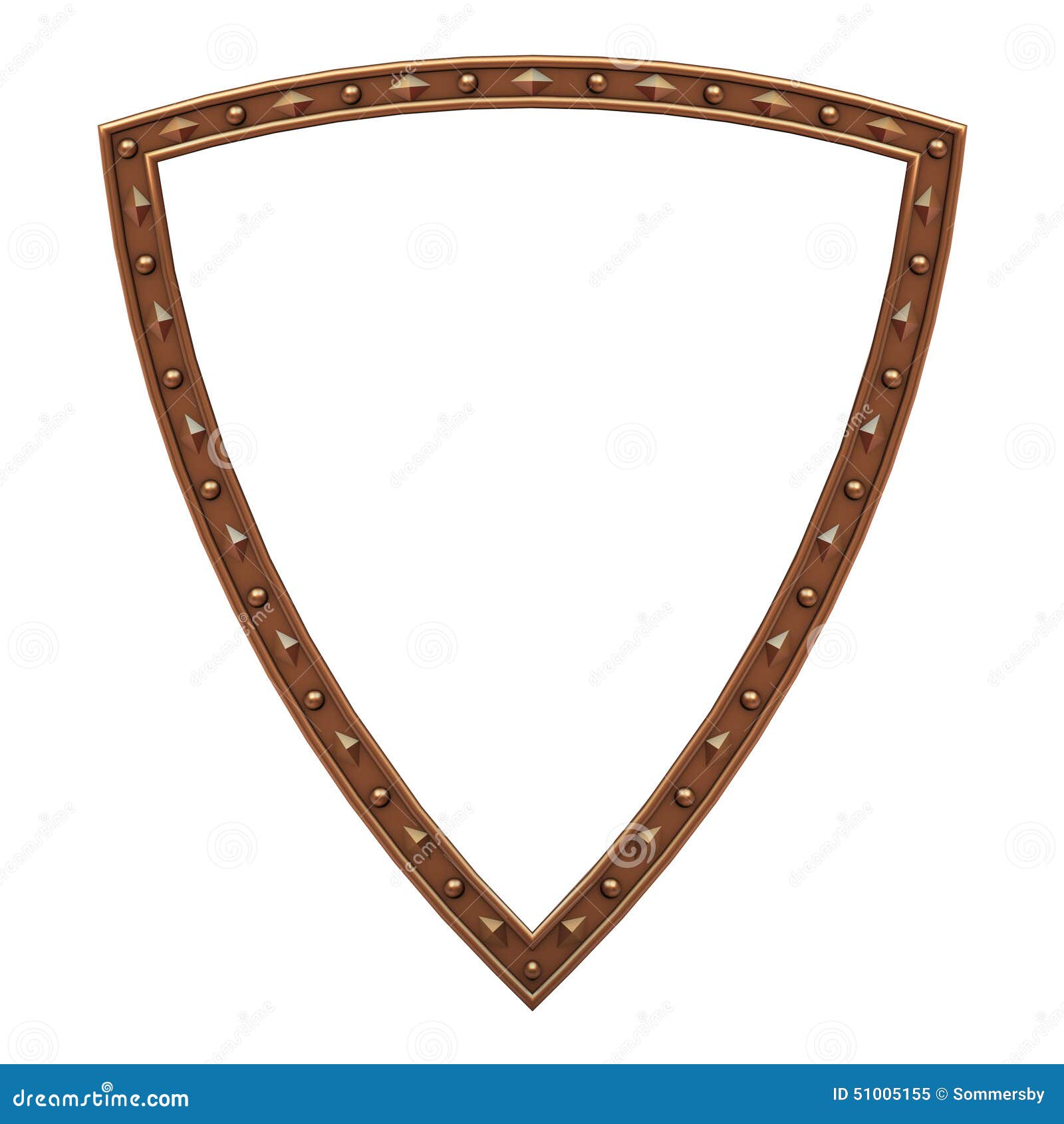 Copper Plated Shield Picture Frame Stock Illustration - Illustration of ...