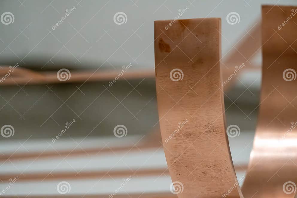 Copper Profiles of Different Dimensions on White Background, Polished ...