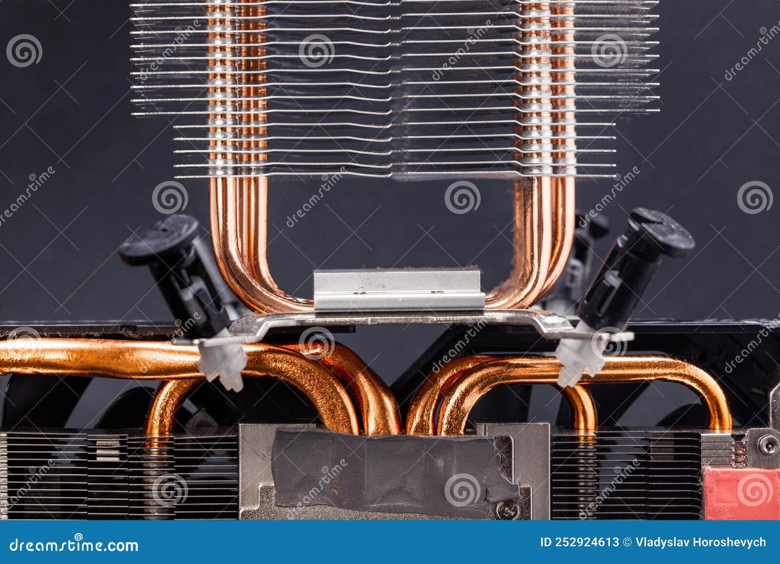Copper Radiator from the Computer Cooling System, Copper Pipes Stock ...