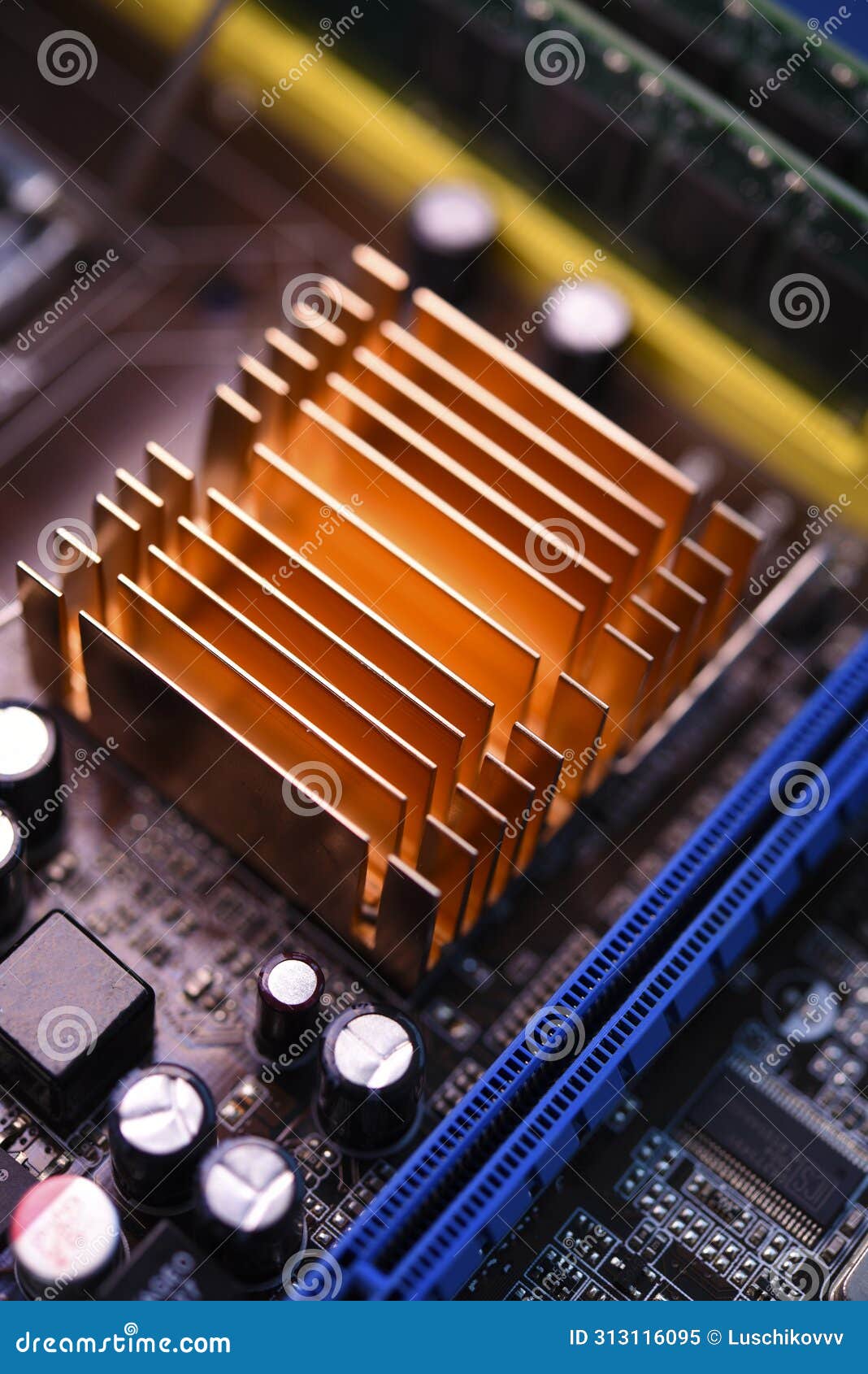 A Copper Radiator for Cooling the Chip on the Computer Board. Radio ...