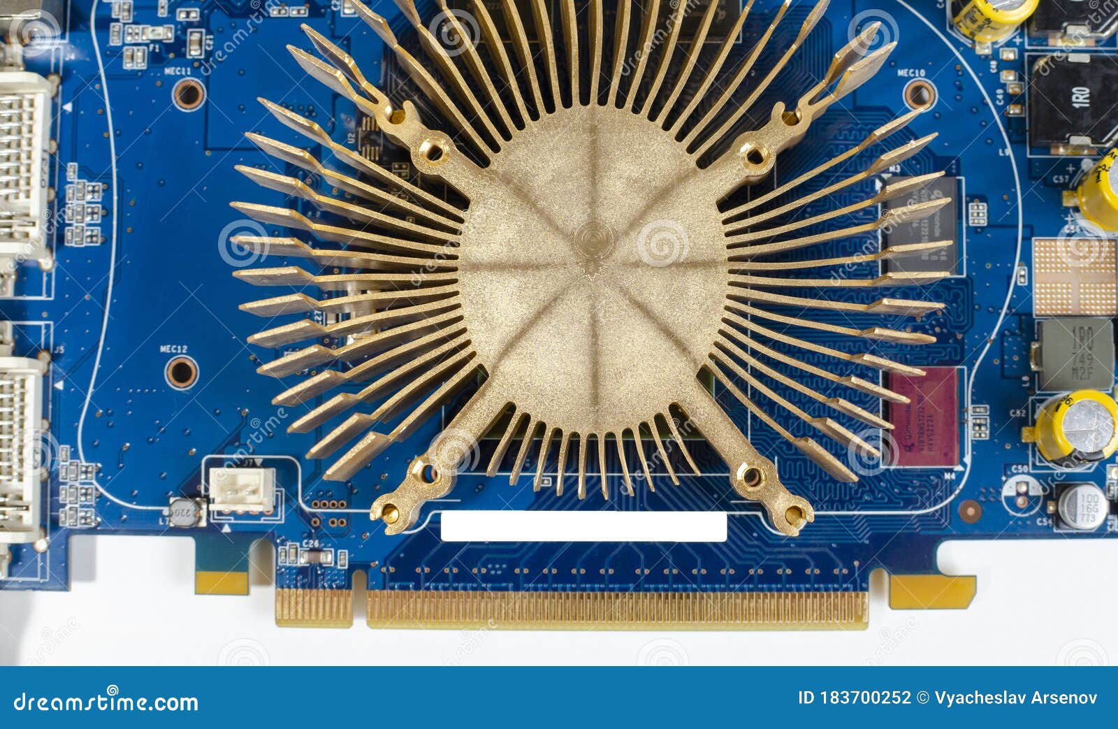 Copper Radiator of an External Video Card of a Personal Computer Stock ...