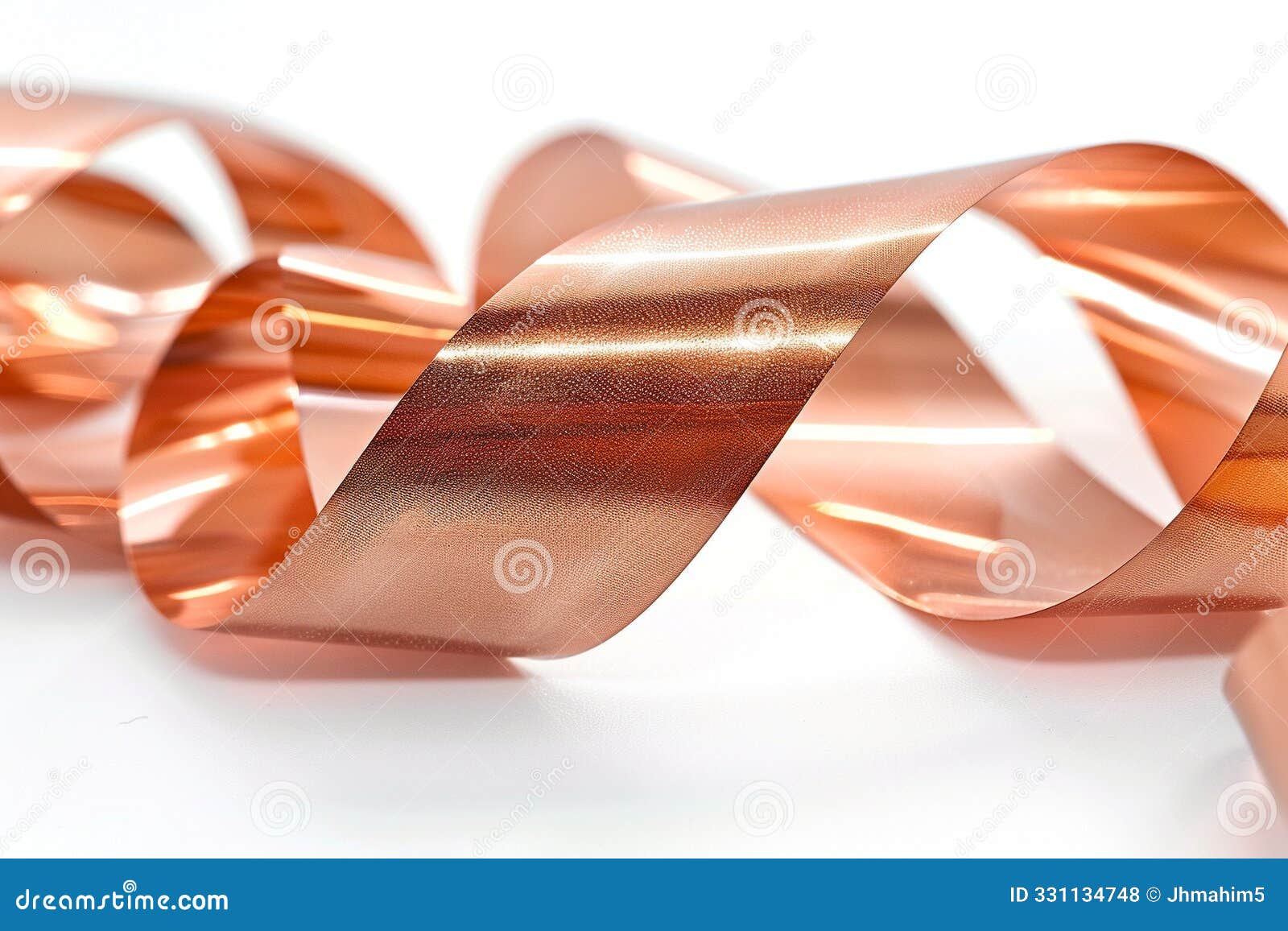 Copper Ribbon on Grey Background Stock Illustration - Illustration of ...