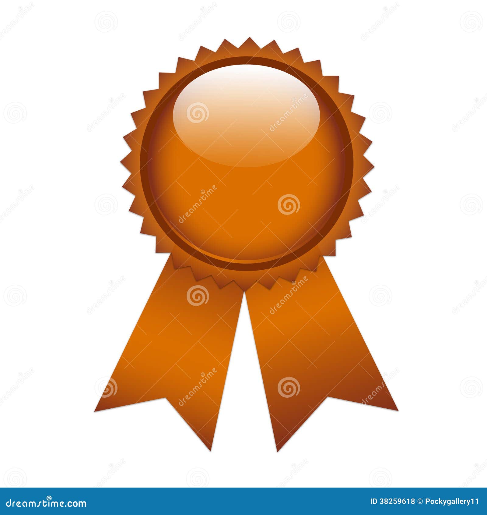 Copper ribbon prize tags stock vector. Image of achievement - 38259618
