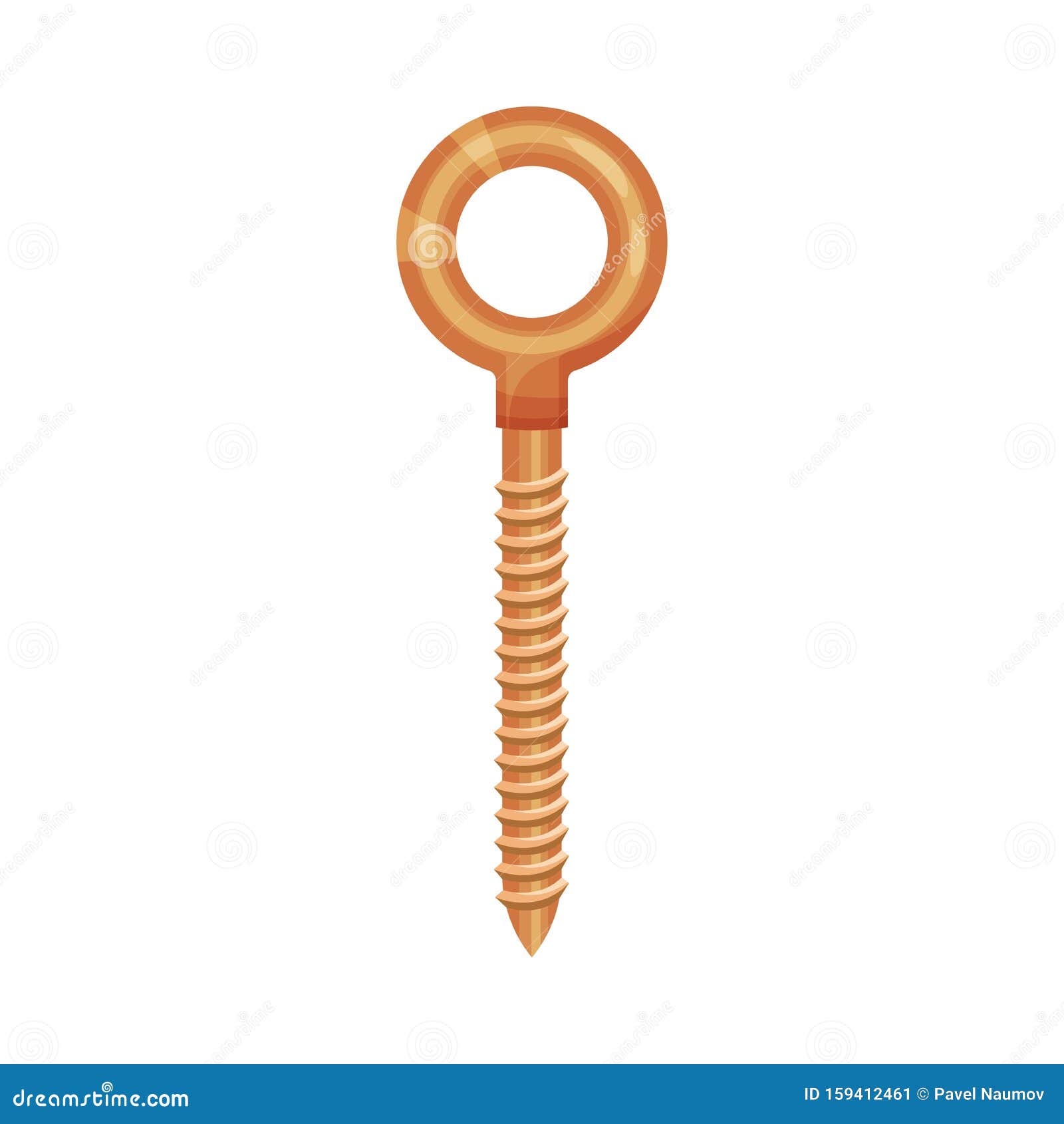 Ring on the Screw. Vector Illustration on a White Background. Stock ...