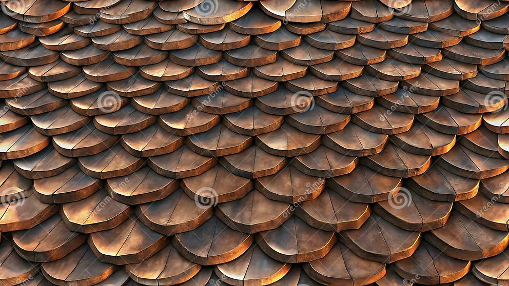 Copper Roof Shingles Architectural Design Texture Pattern Aesthetics ...