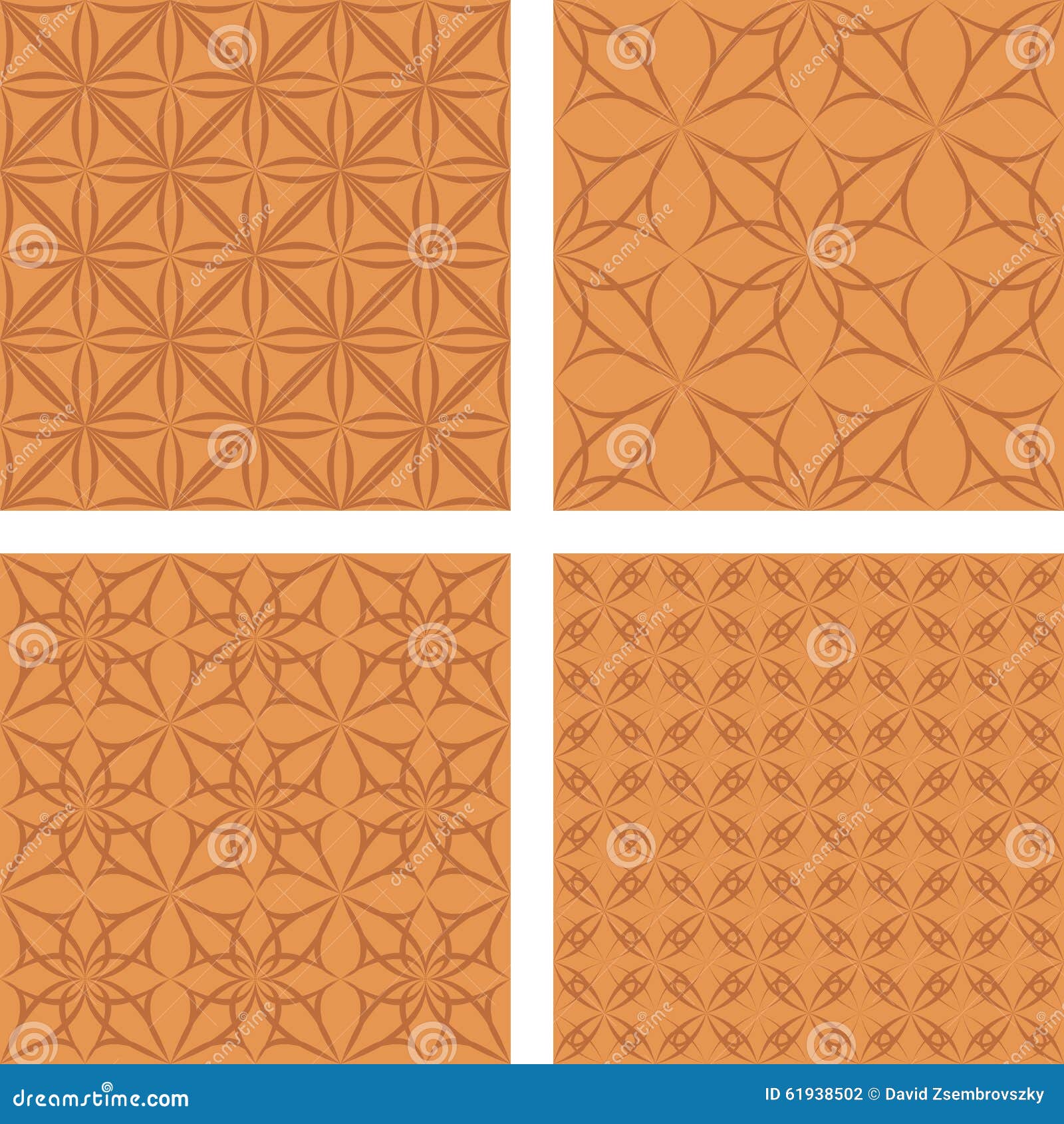 Copper Seamless Pattern Background Set Stock Vector - Illustration of ...