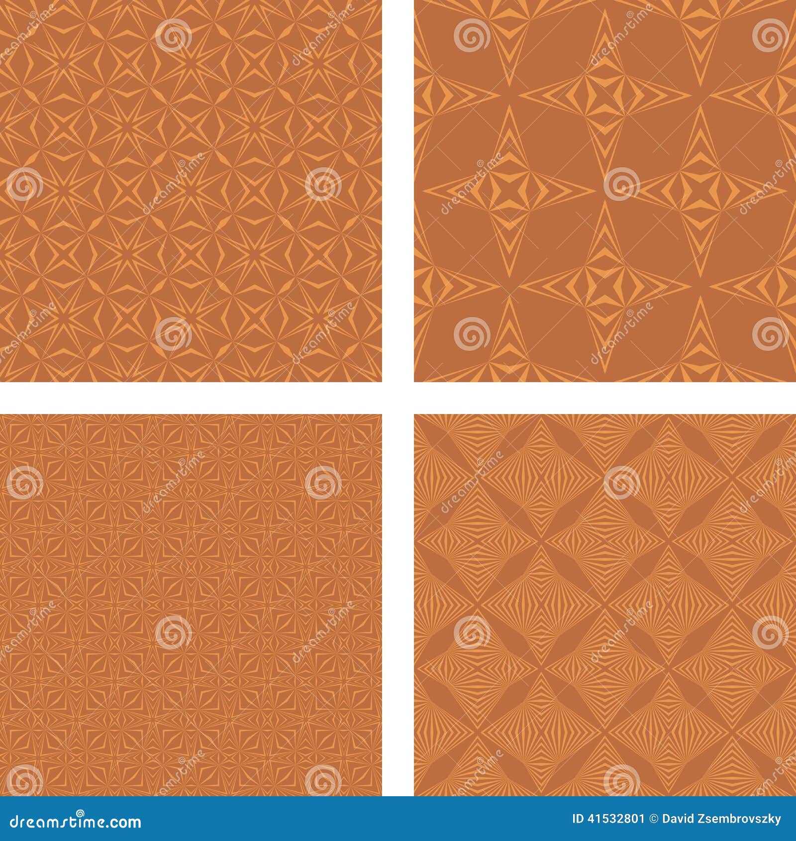 Copper Seamless Pattern Set Stock Vector - Illustration of pattern ...