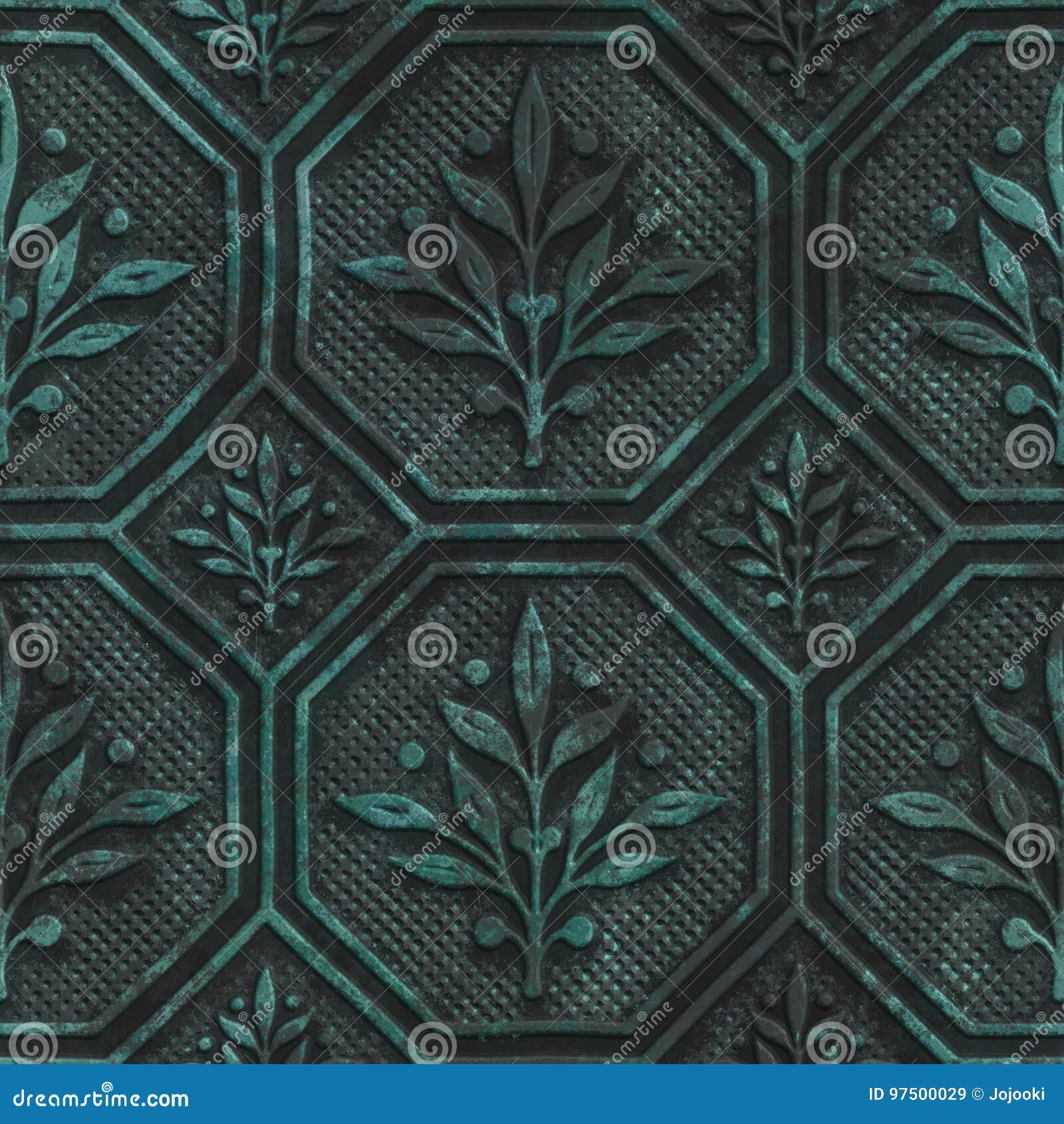 Copper Seamless Texture with Geometric Pattern on a Oxide Metallic ...