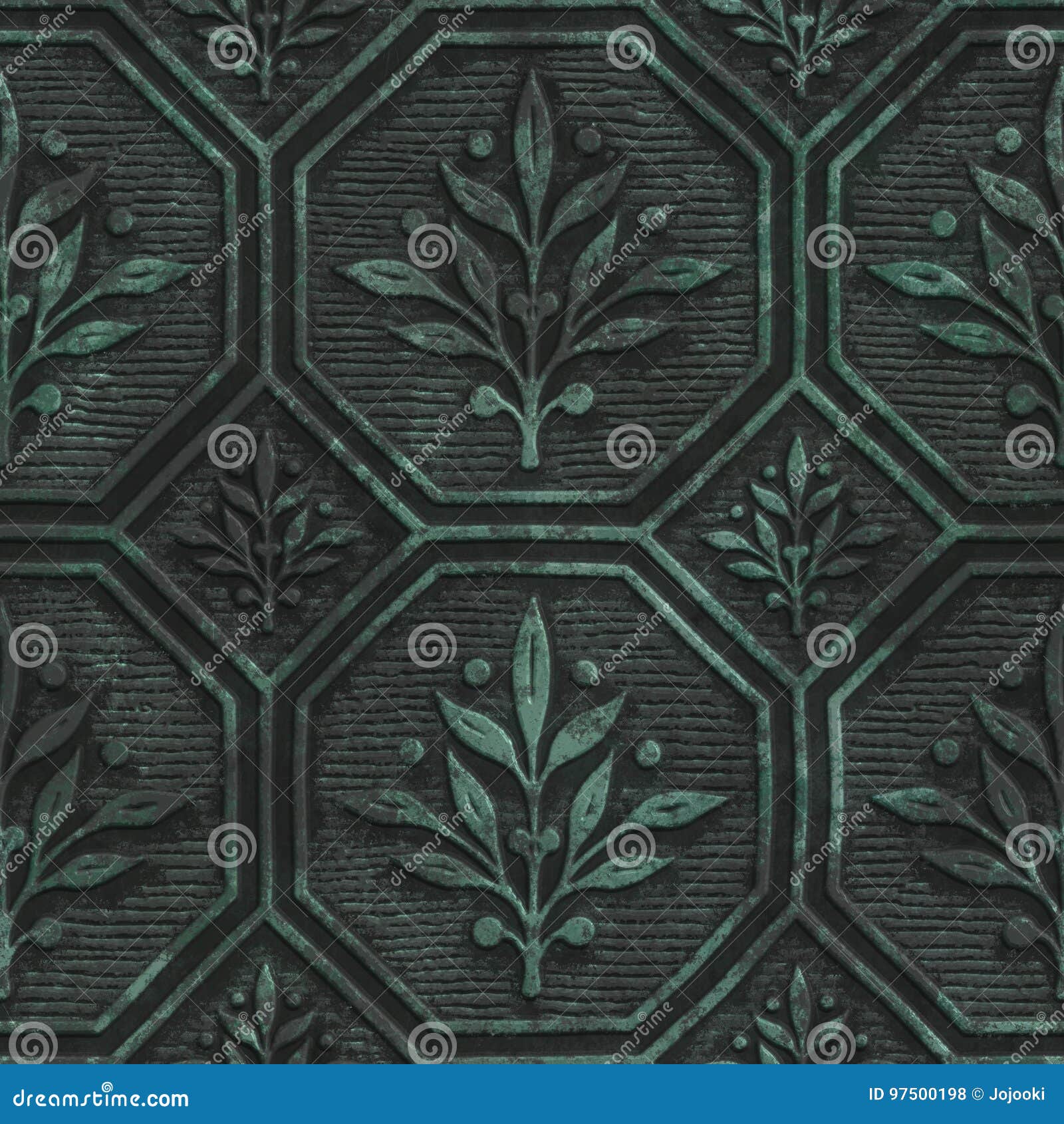 Copper Seamless Texture with Geometric Pattern on a Oxide Metallic ...