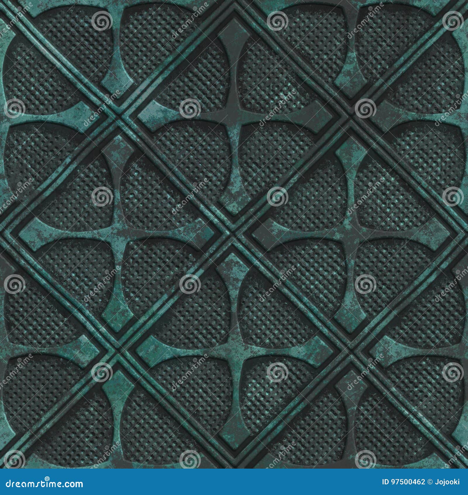 Copper Seamless Texture with Geometric Pattern on a Oxide Metallic ...