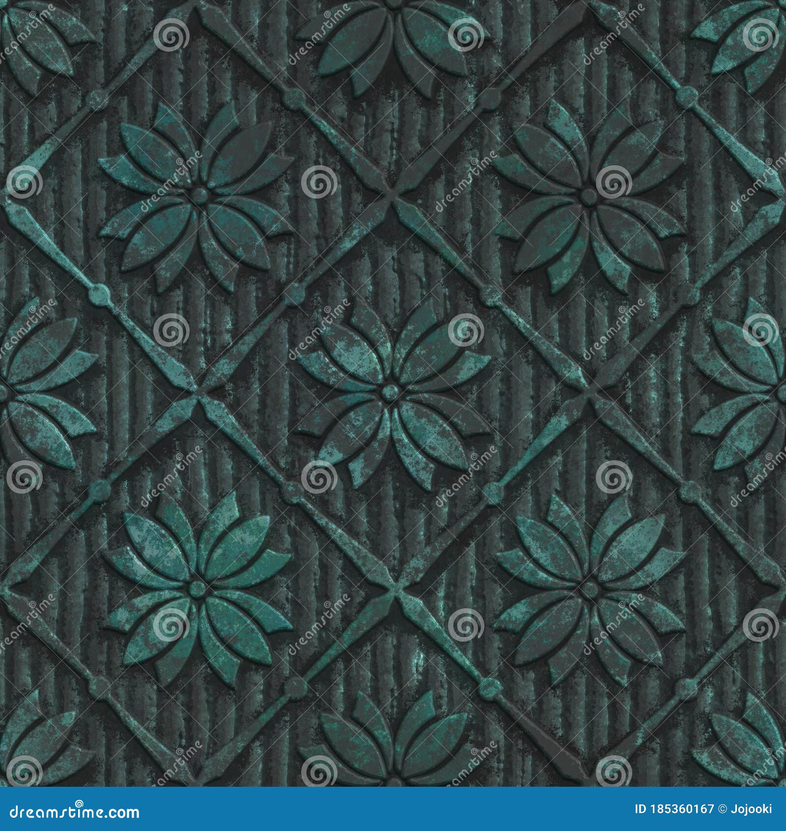 Copper Seamless Texture with Geometric Pattern on a Oxide Metallic ...