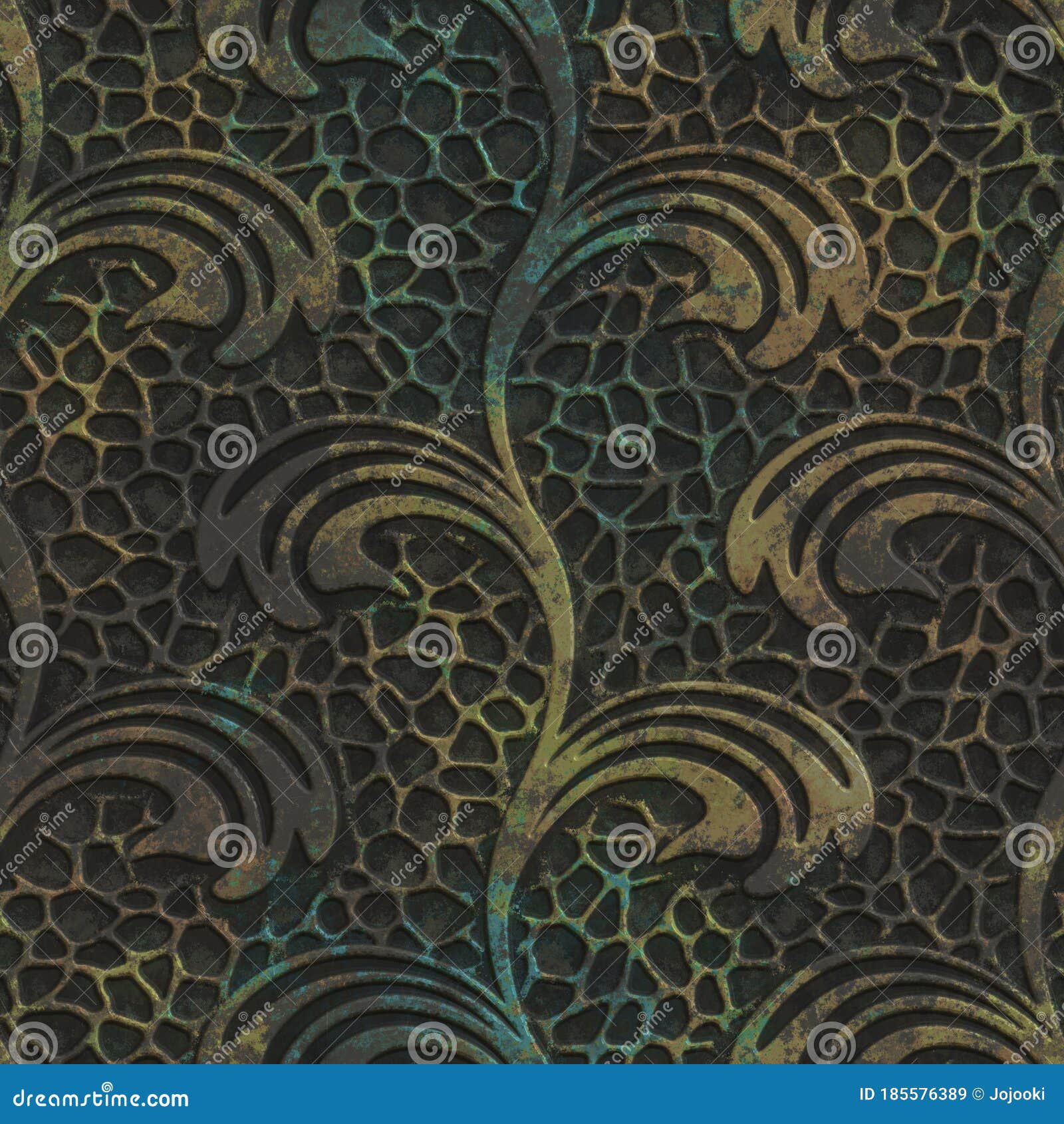 Copper Seamless Texture with Geometric Pattern on a Oxide Metallic ...