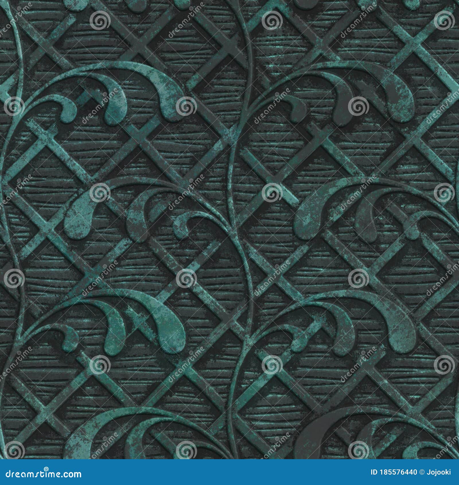 Copper Seamless Texture with Geometric Pattern on a Oxide Metallic ...