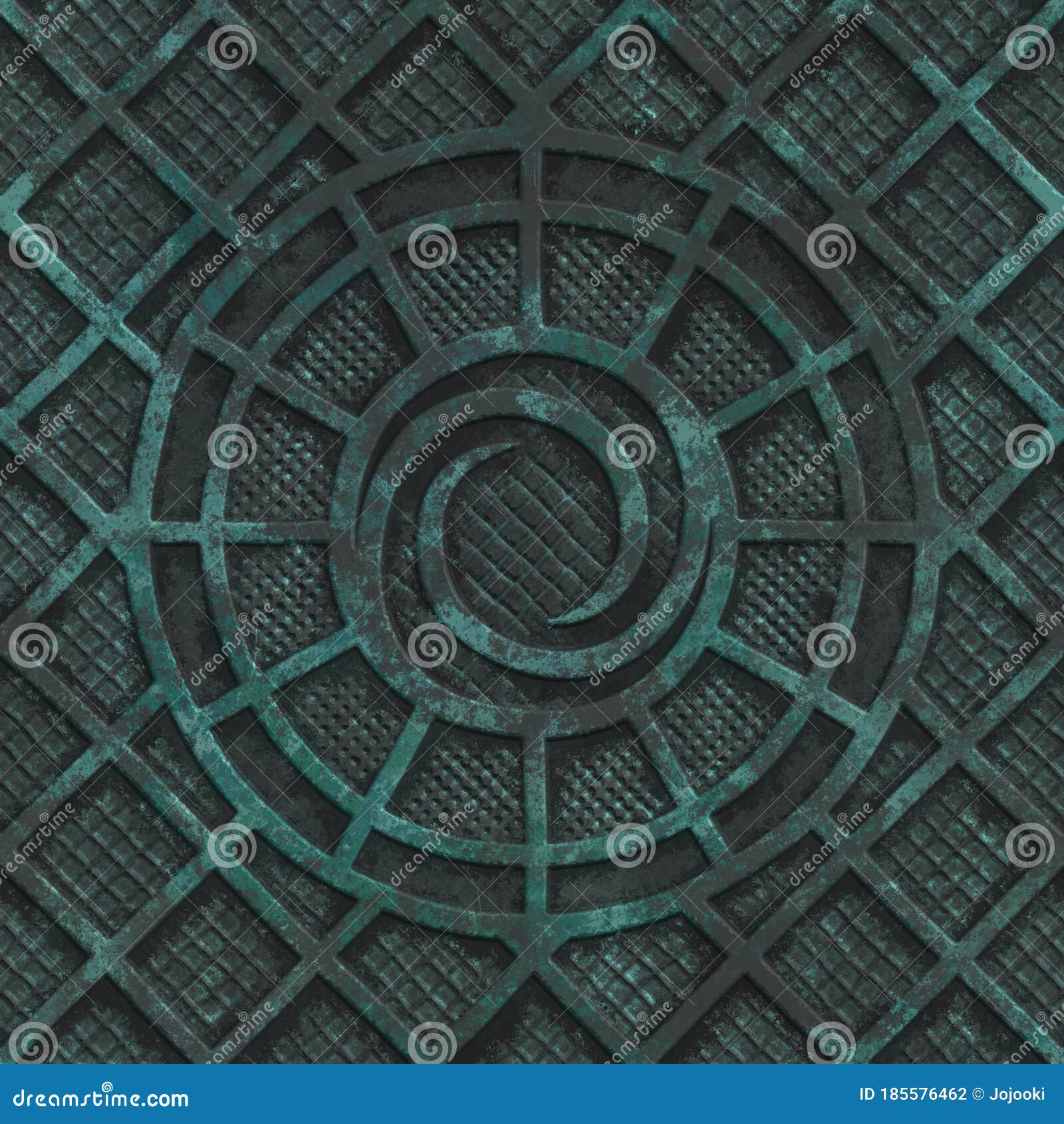 Copper Seamless Texture with Geometric Pattern on a Oxide Metallic ...