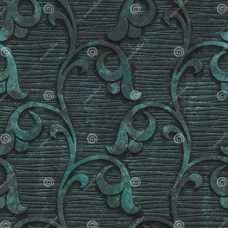 Copper Seamless Texture with Geometric Pattern on a Oxide Metallic ...