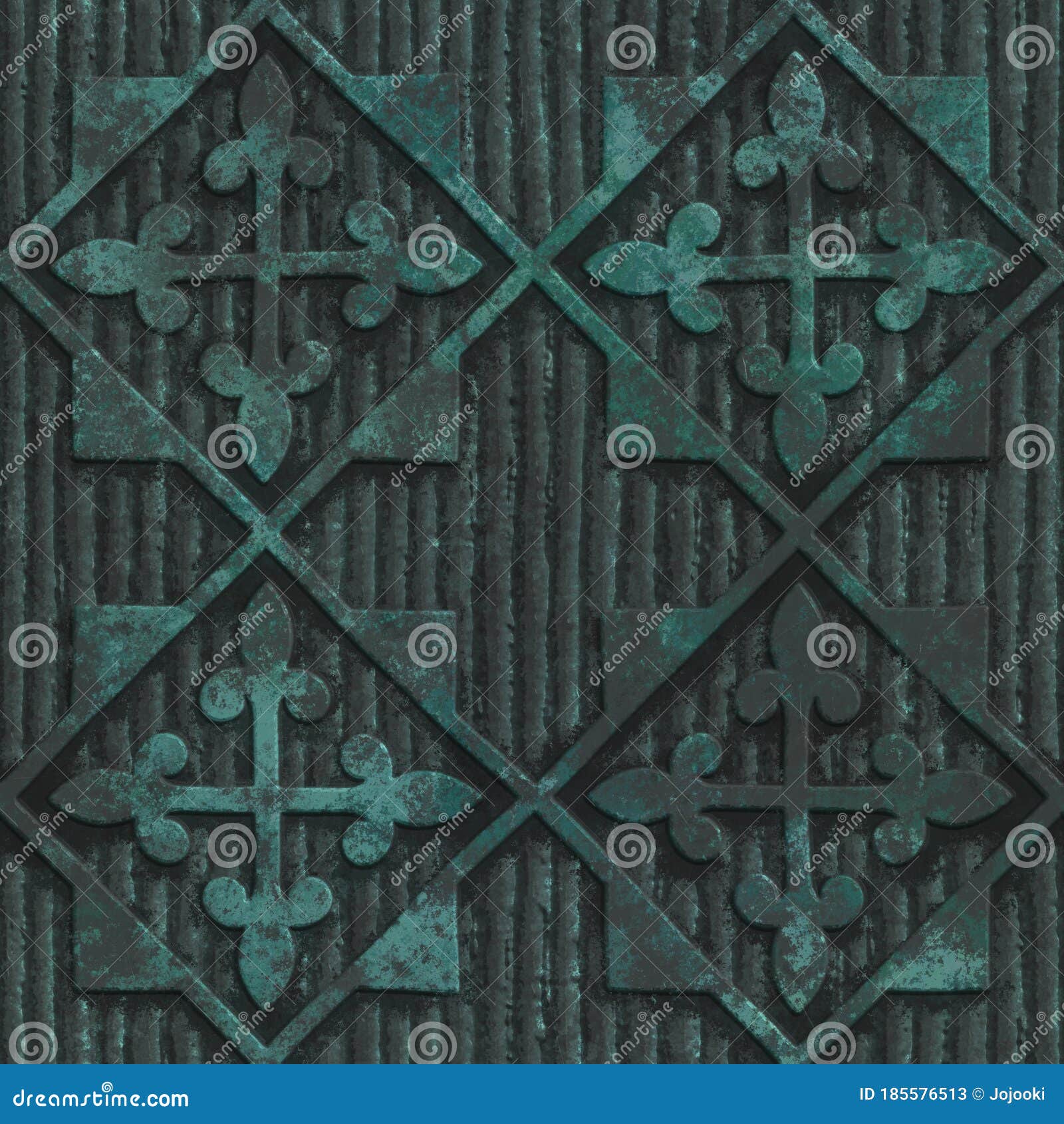 Copper Seamless Texture with Geometric Pattern on a Oxide Metallic ...