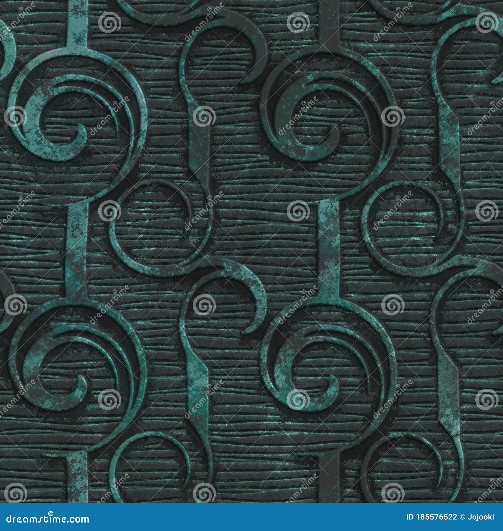 Copper Seamless Texture with Geometric Pattern on a Oxide Metallic ...