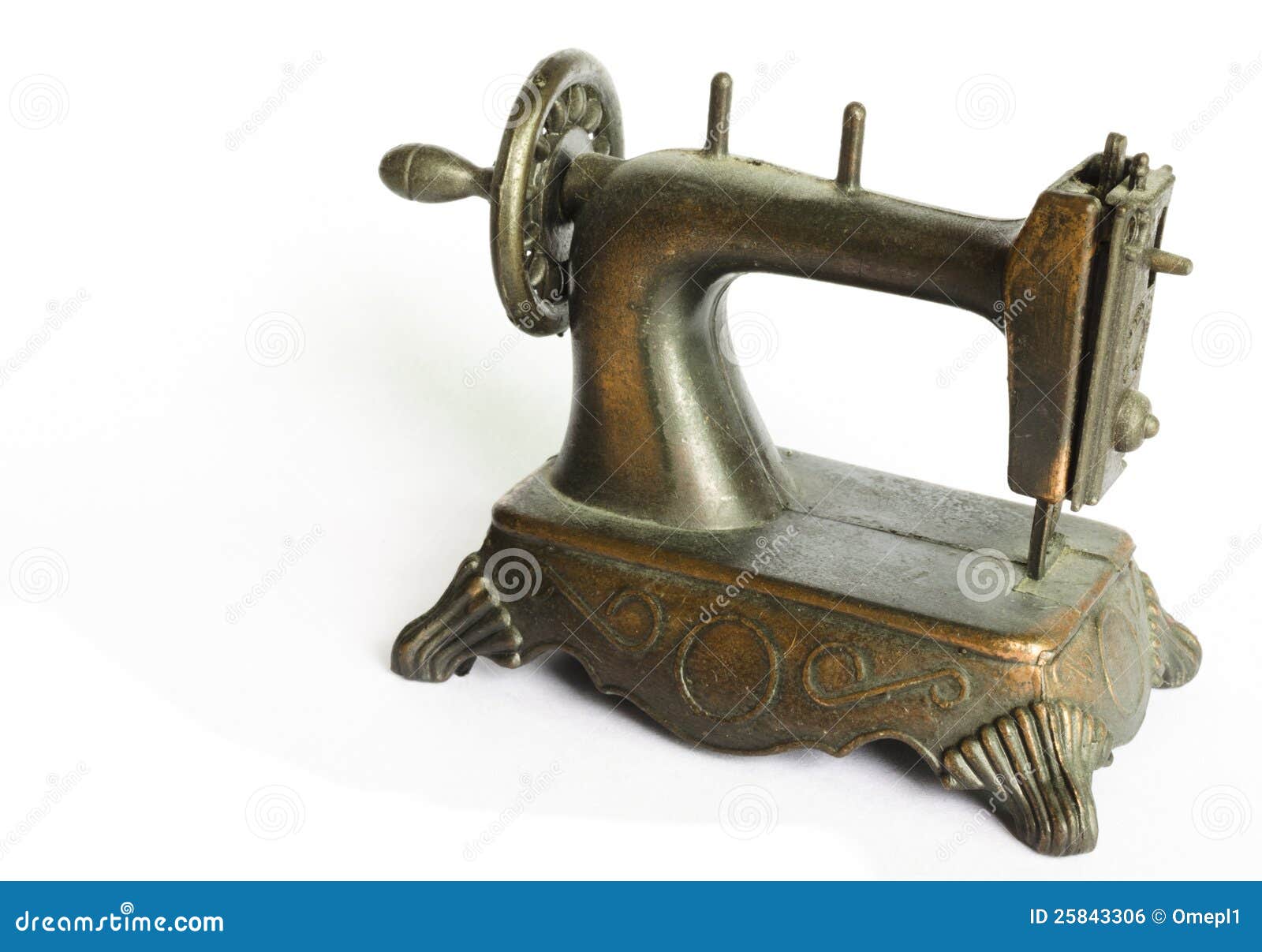 Copper Sewing Machine Decoration Stock Photo - Image of fabric, thread ...