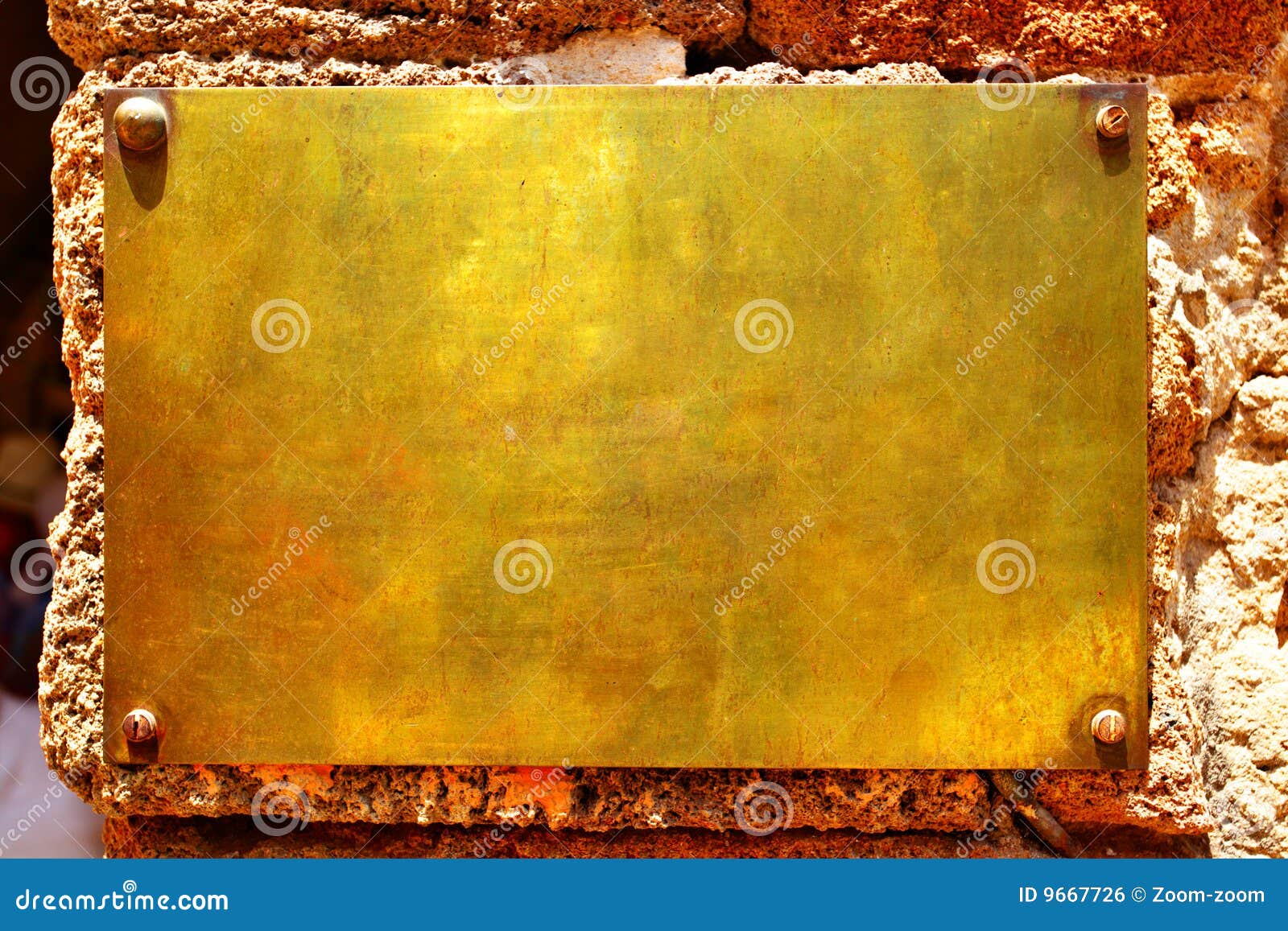 Copper signboard stock photo. Image of border, bronze - 9667726