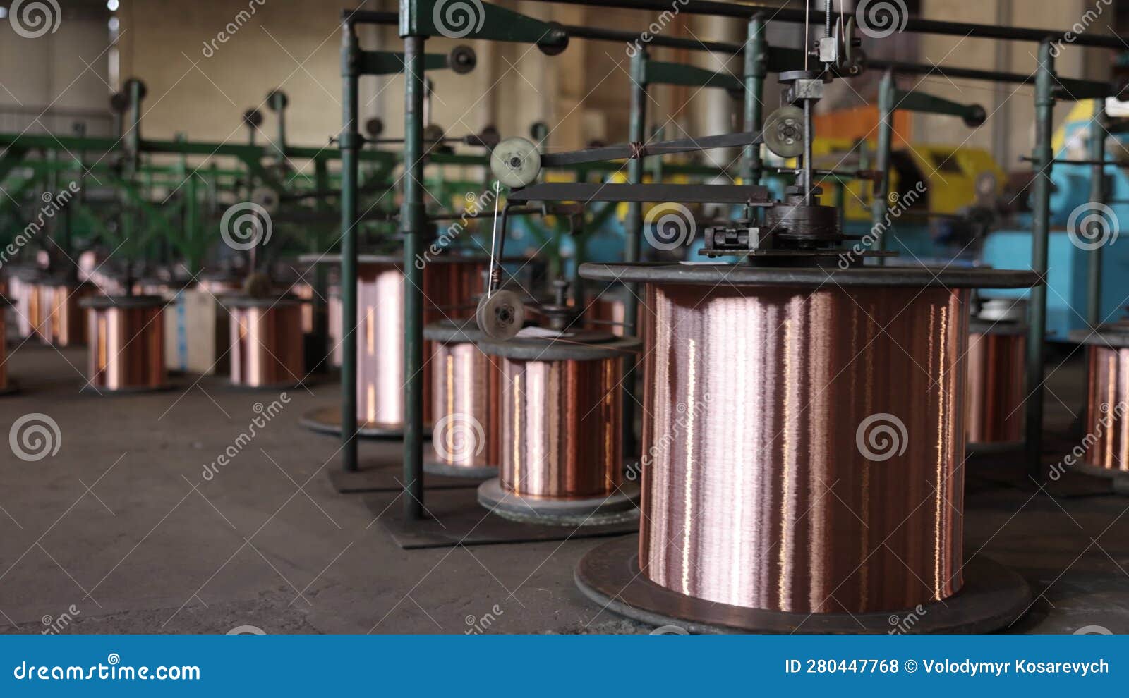 Copper Spools, Spool Management, Wire Recycling Stock Footage - Video ...
