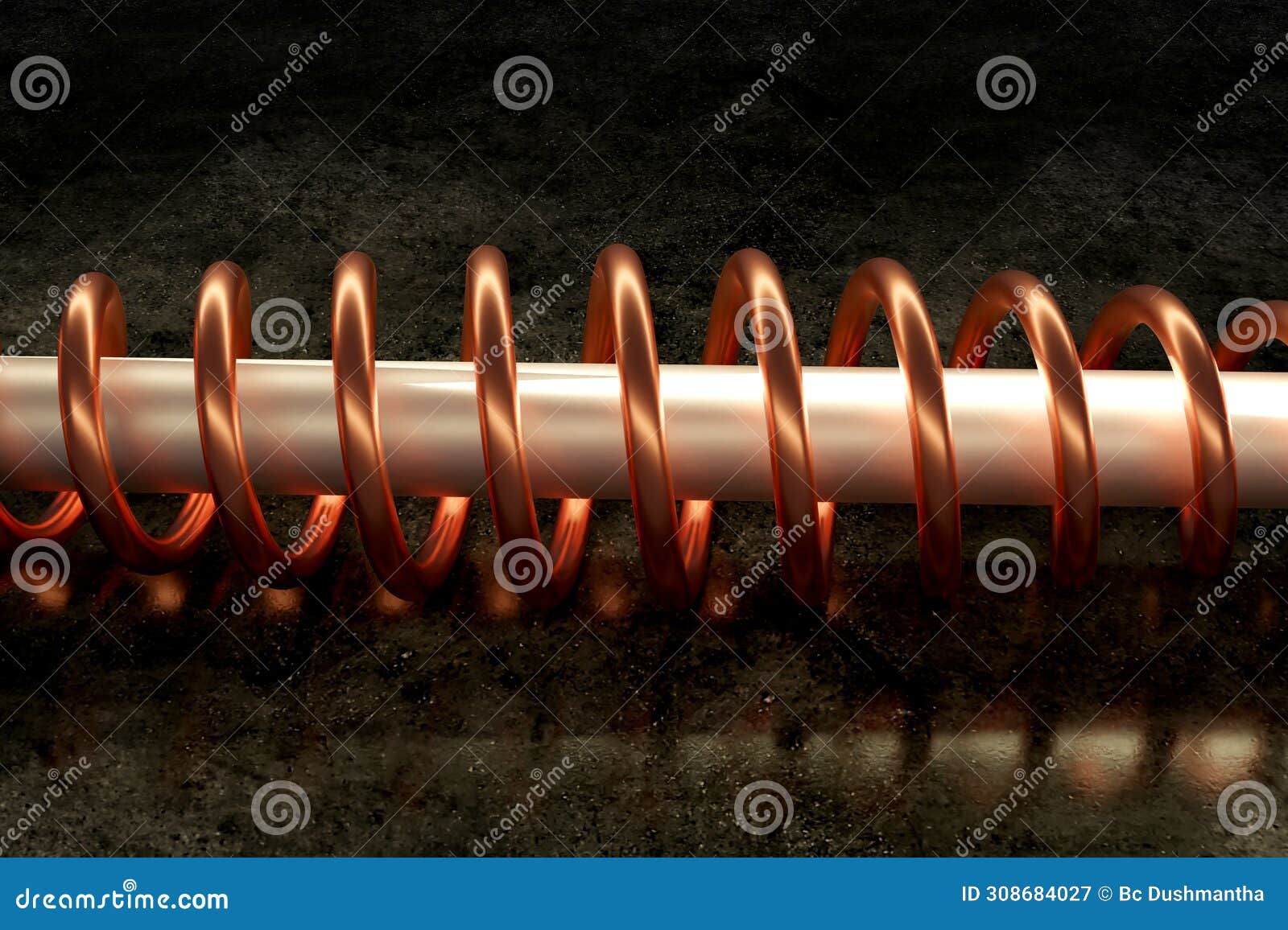 Copper Sprin Spiral stock illustration. Illustration of dushmantha ...