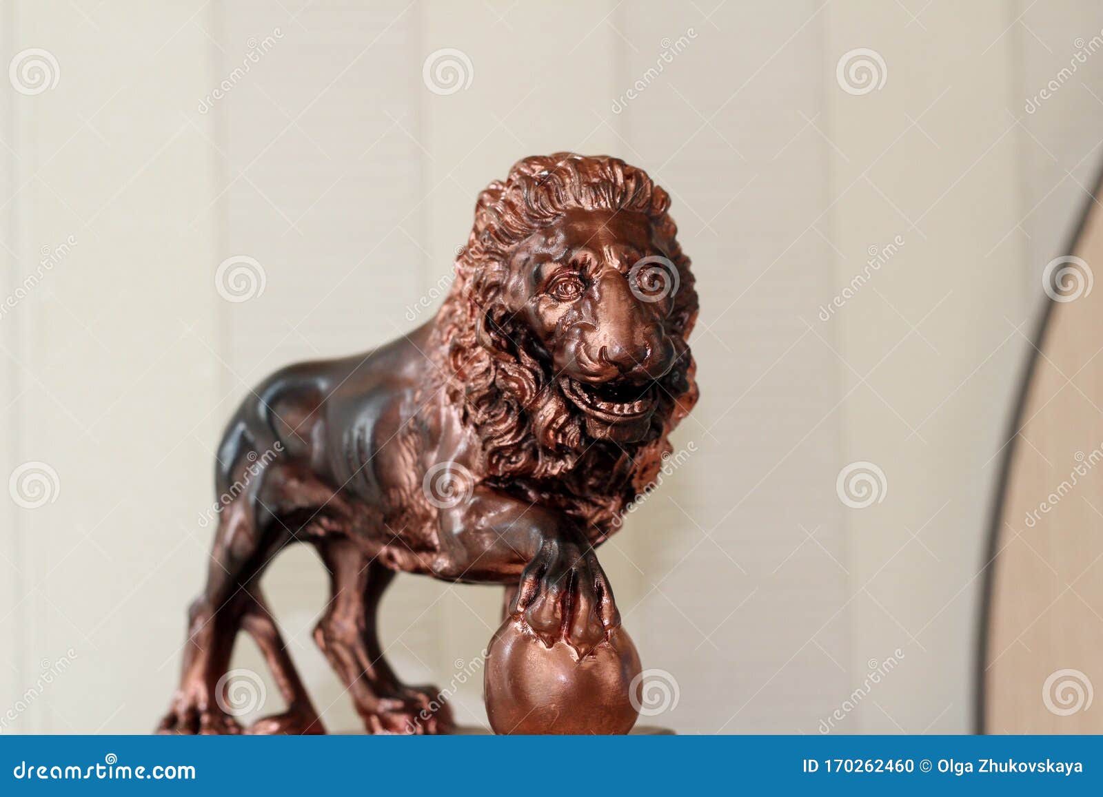 The Copper Statue of a Lion Stock Photo - Image of symbol, museum ...