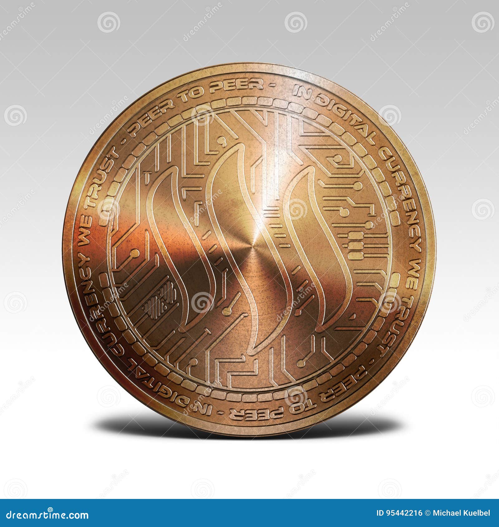 Steem - Coin Pictogram On Digital Background. Royalty-Free Stock Image ...